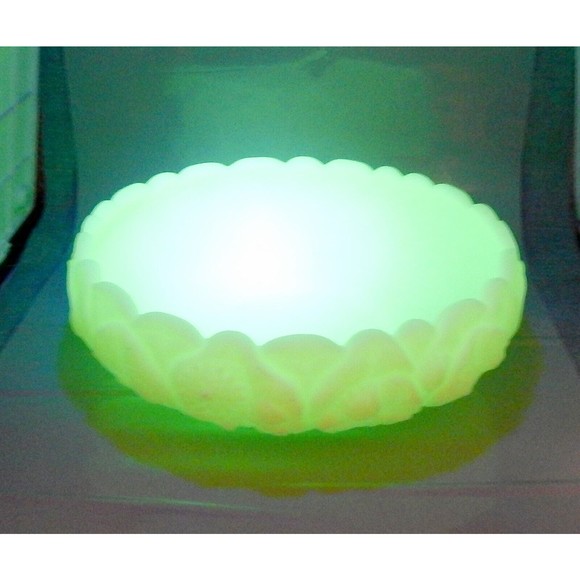 Fenton | Accents | Fenton Custard Satin Glass Water Lily Pattern ...